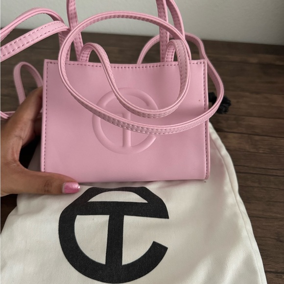 Telfar | Bags | Telfar Pink Mini Bag With Embossed Logo And Crossbody ...